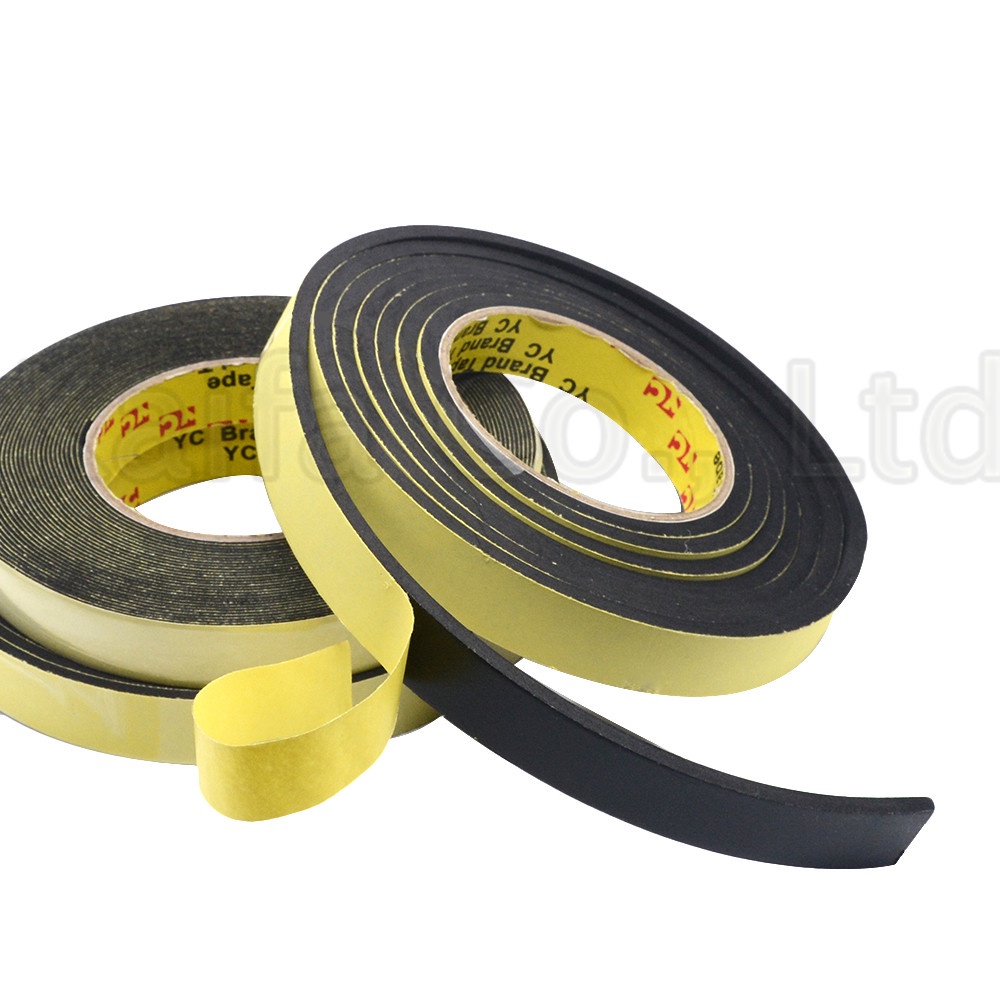 5m x 8mmx 1mm/3mm Single Sided Adhesive Waterproof Weather Stripping ...