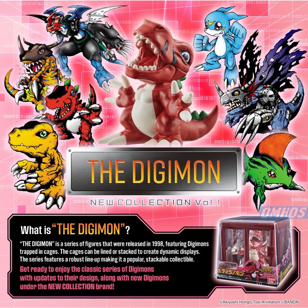 Bandai The Digimon New Collection Vol.1 Figure Cage Tyrannomon Agumon ...