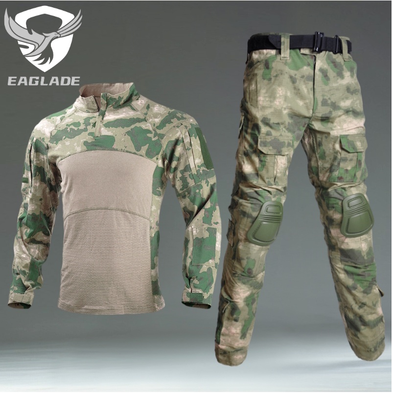 EAGLADE Tactical Uniform Suit T Shirts Pants YDJX-FG-HXTZ In Ruin Green ...