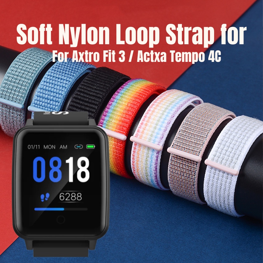 Actxa Tempo 5C Axtro Fit 4 3 Strap Soft Nylon Loop Watch Band for Actxa ...
