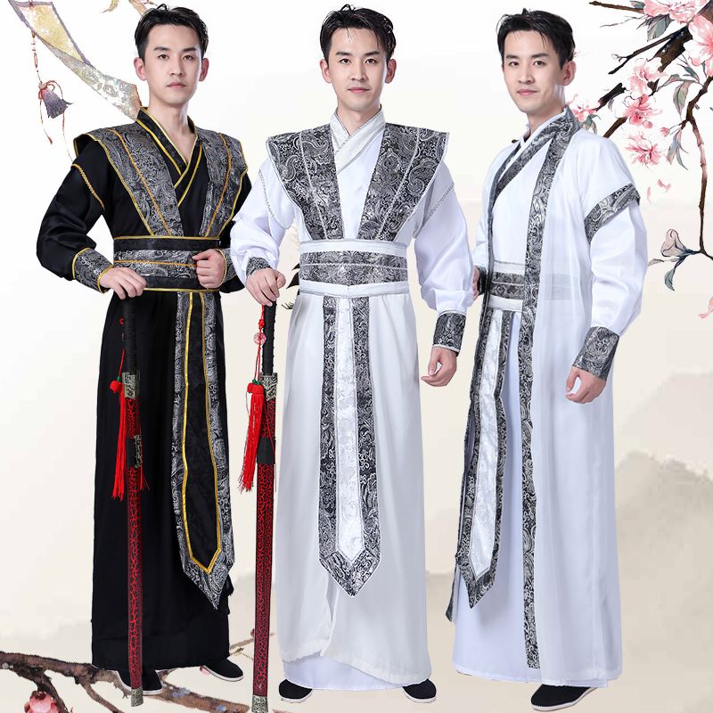 Ancient Costume Costume Male Tang Dynasty Hanfu Straight Deep Clothes ...