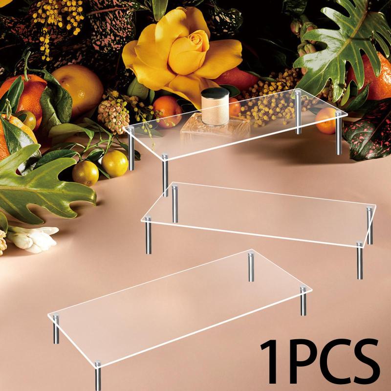 [ Acrylic Display Clear Showcase Stands for Figures Cake Jewellery ...