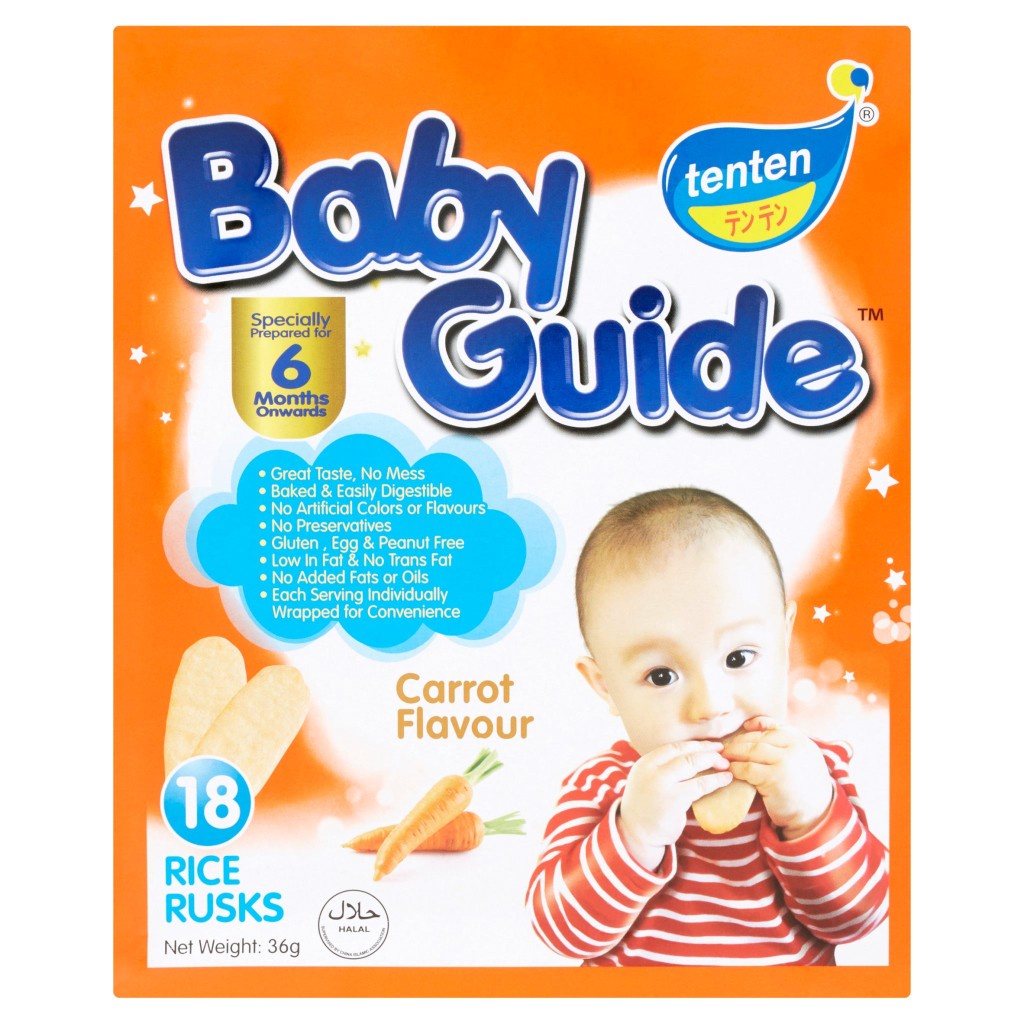 Tenten Baby Guide Rusk Rice Carrot (36g) | Shopee Singapore