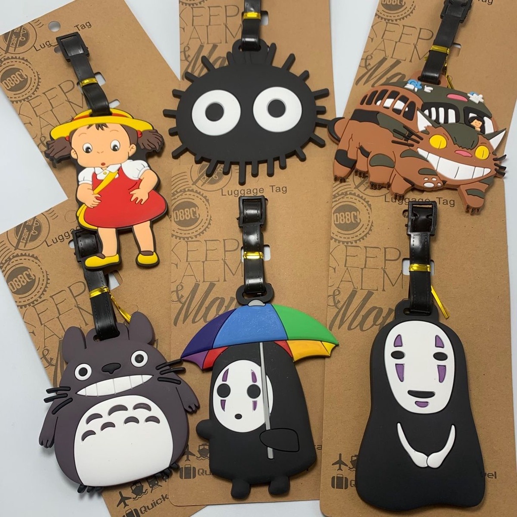 Spirited Away Faceless Male My Neighbor Totoro Coal Ball Luggage Tag ...