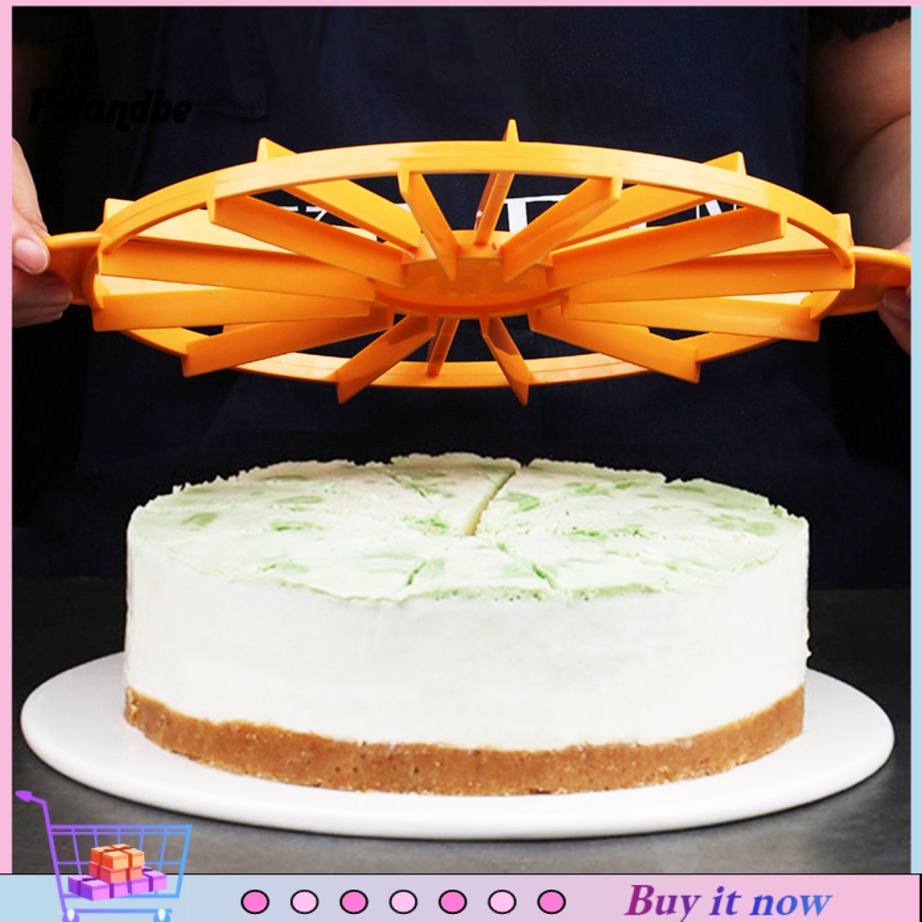 pe Cake Divider 10/12 Slices Manual Ergonomic Handle Double Sided Labor ...