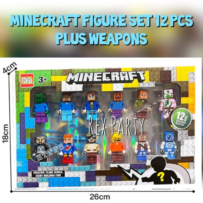 Minecraft Figure Set 12pcs/ Minecraft Gift Toys/Minecraft Cake Topper ...