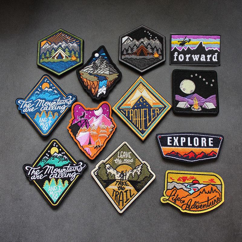 New 3D Embroidered velcro patch All-terrain Outdoor Scenic Armband ...