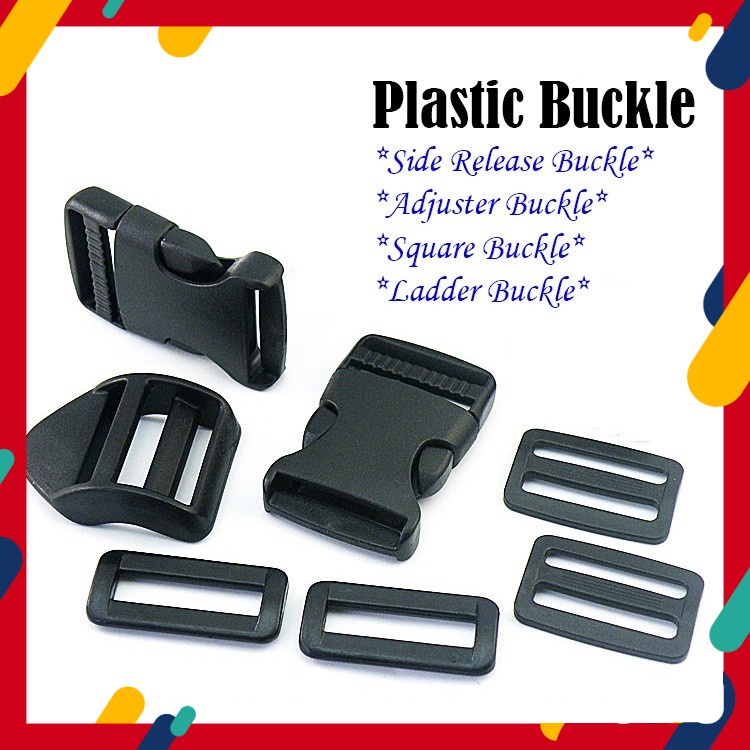 Plastic Side Release Ladder Lock Adjuster Square Lobster Hook Buckle ...