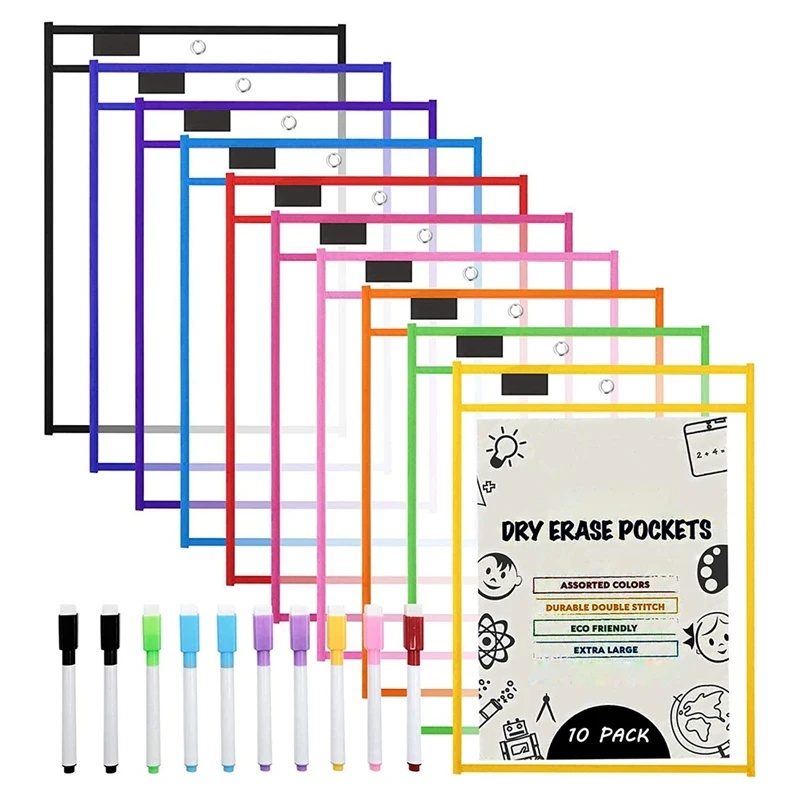 Office Classroom Dry Write and Wipe / Dry Erase Board Transparent Used ...