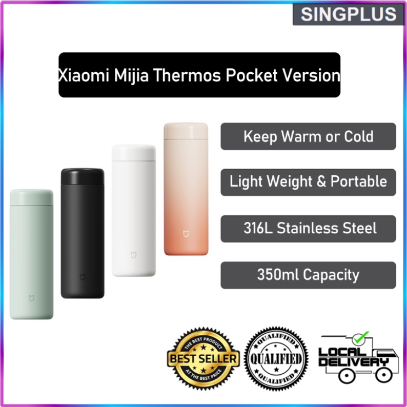 Xiaomi Mijia Thermos Cup Pocket Edition 350ml Stainless Steel Water Lightweight Thermos bottle ...