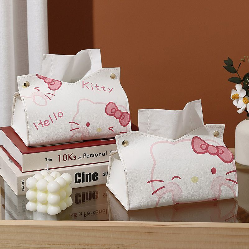 Hello Kitty Paper Box Car Tissue Box Cute Roll Box Dormitory Car ...