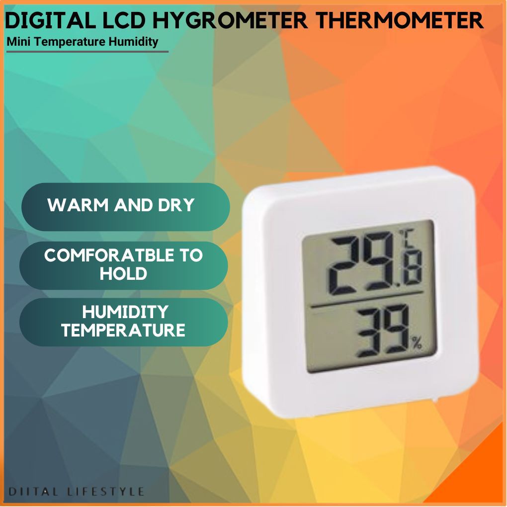 Digital LCD Hygrometer Thermometer Mini Temperature Humidity Gauge ...