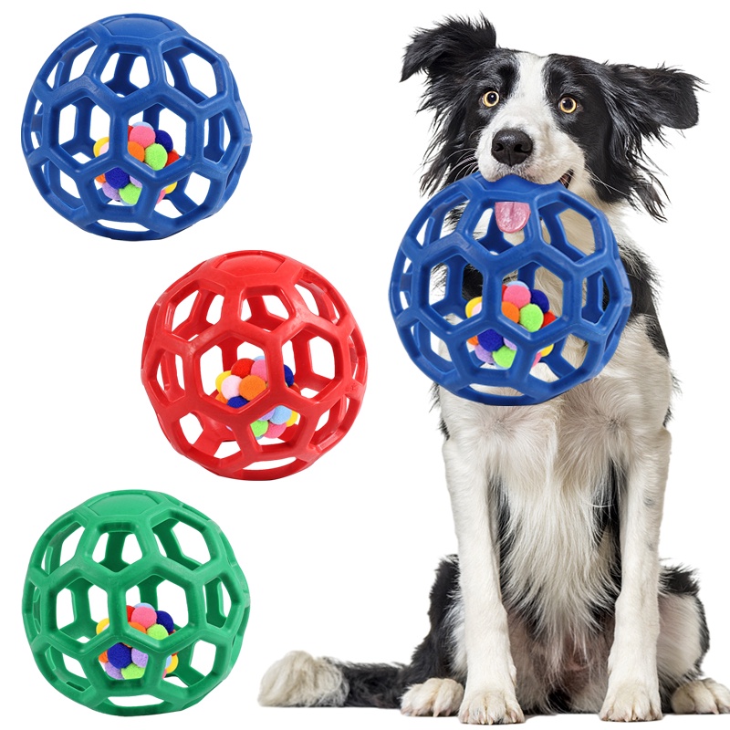 Dog Toy Puzzle Ball,14cm Puppy Toy Natural Rubber for Small/Medium Dogs ...
