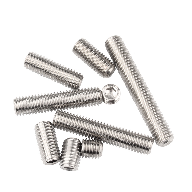 M2 M2.5 M3 304 Stainless Steel Flat End Set Screw with Internal Hex ...