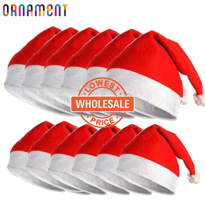 [ Wholesale Prices ] Christmas Hats / Plush Soft Ultra Thick Warm Santa ...