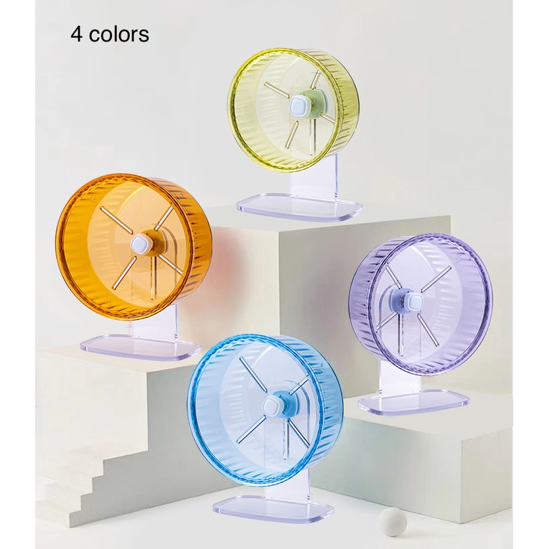 18cm / 23cm Hamster Running Wheel With Acrylic Stand Small Pet Jogging ...