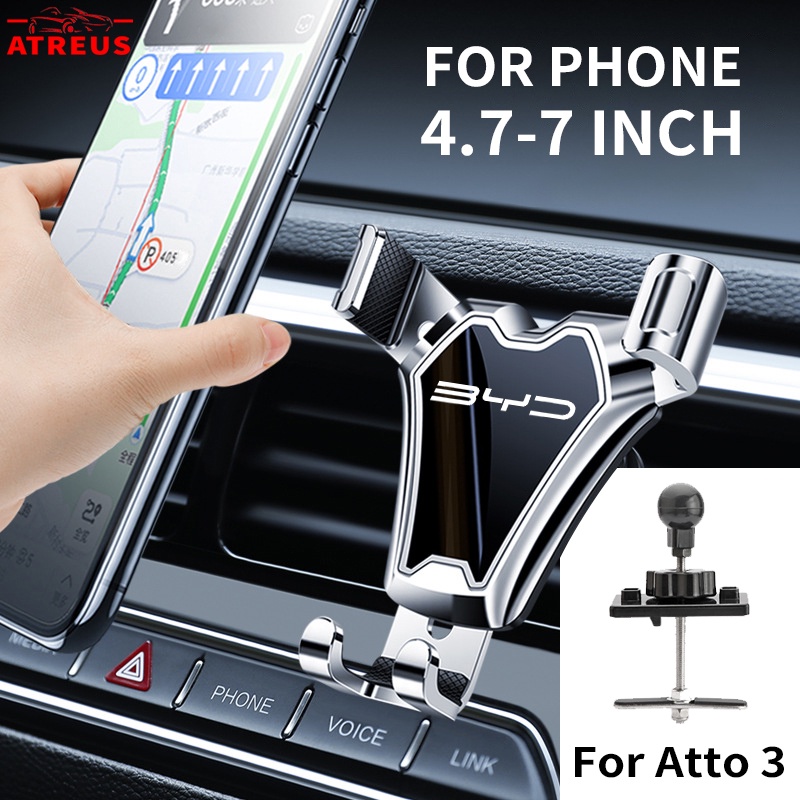 BYD Atto 3 Air Vent Car Phone Holder 4.7-7 inch 360° Rotation Gravity ...