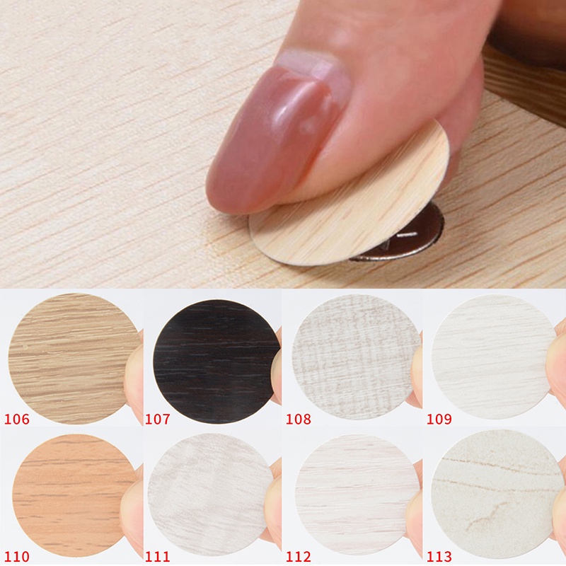 54pcs/sheet PVC Self Adhesive Furniture Screw Cover Caps Stickers Wood ...