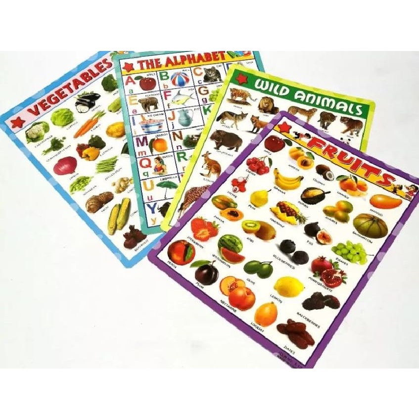 - KIDS LEARNING CHART FOR EARLY EDUCATION / A4 LEARNING CHART / CARTA ...