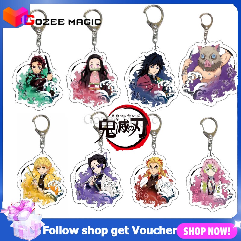 Demon Slayer Acrylic Keychain Cosplay Figure Pendant Kimetsu No Yaiba ...