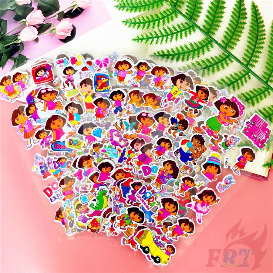 12Sheets/set Dora the Explorer Series 01 DIY Rewards Sticker Cartoon 3D ...