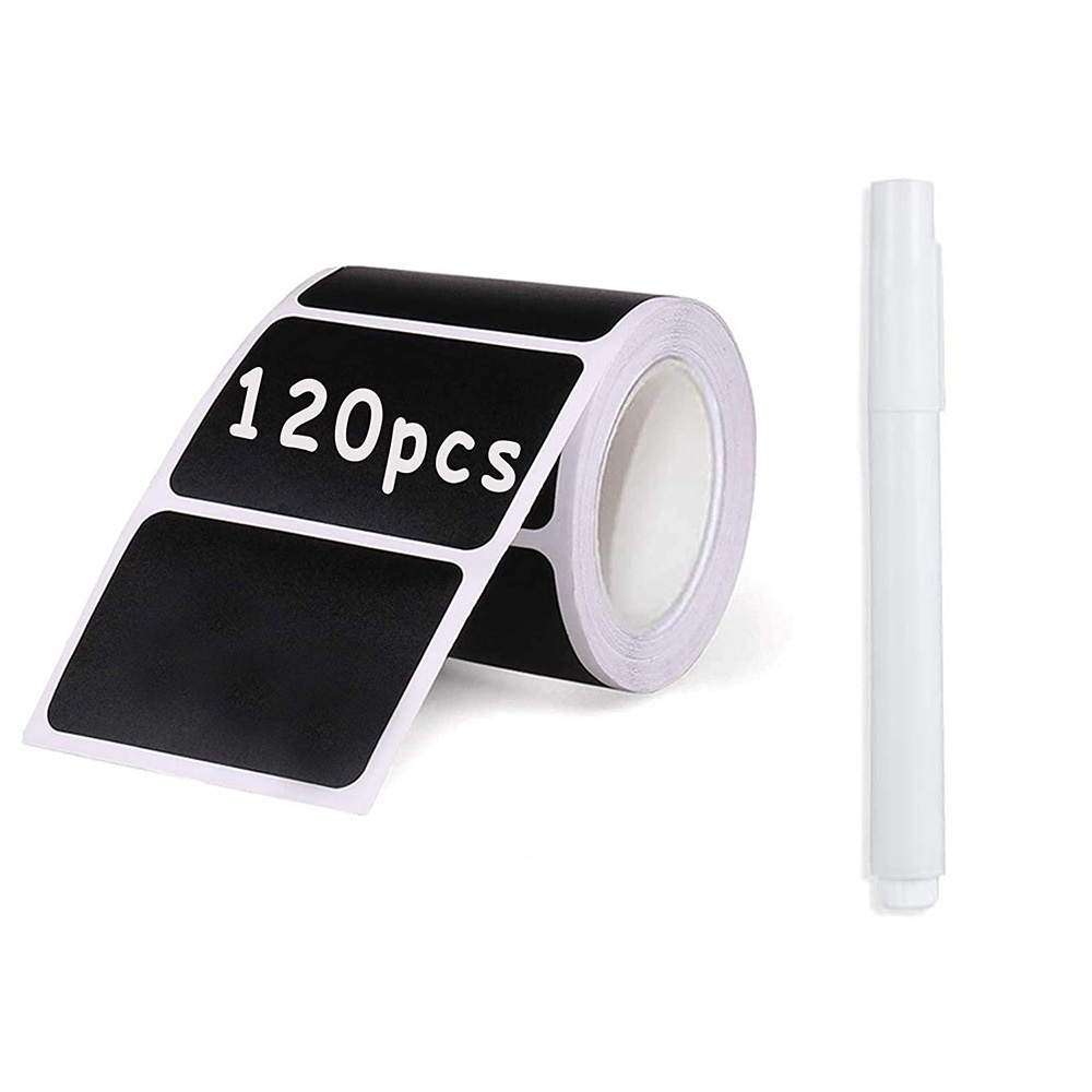 120Pcs/Roll Erasable Blackboard Sticker Storage Stickers for Kitchen ...