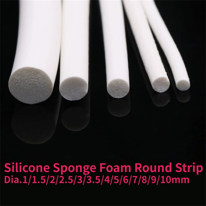 Silicone Rubber Sponge Strip White Silicone Foamed Seal Strip Round VMQ ...