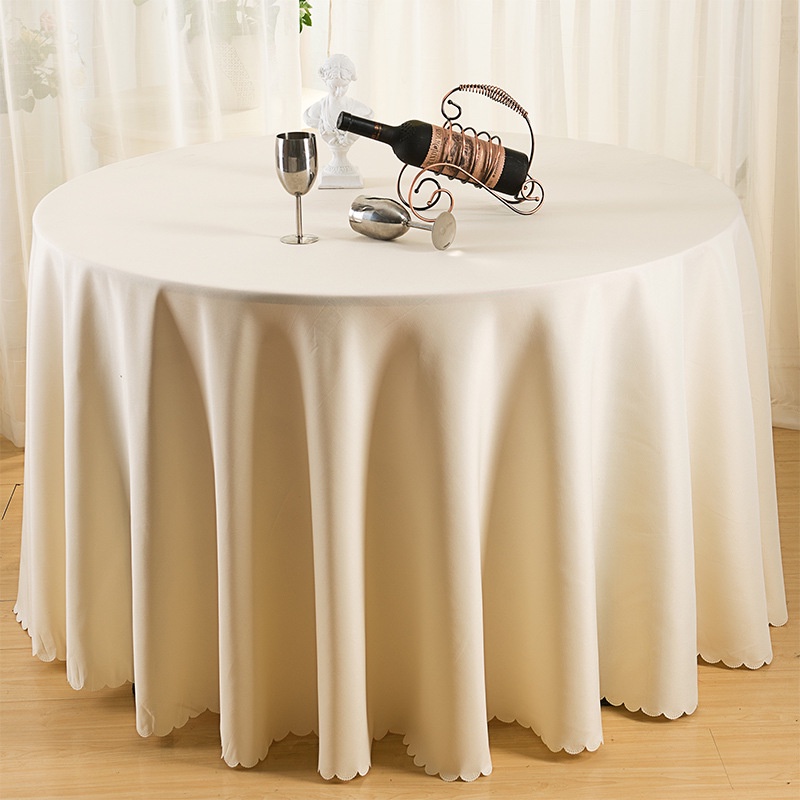 Solid Color Plain Tablecloth Large Round Table Conference Table Set ...