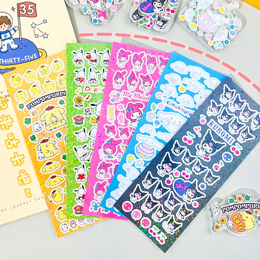 Cartoon Cartoon Stickers Cute Laser Handbook Stickers Cuckoo Card ...