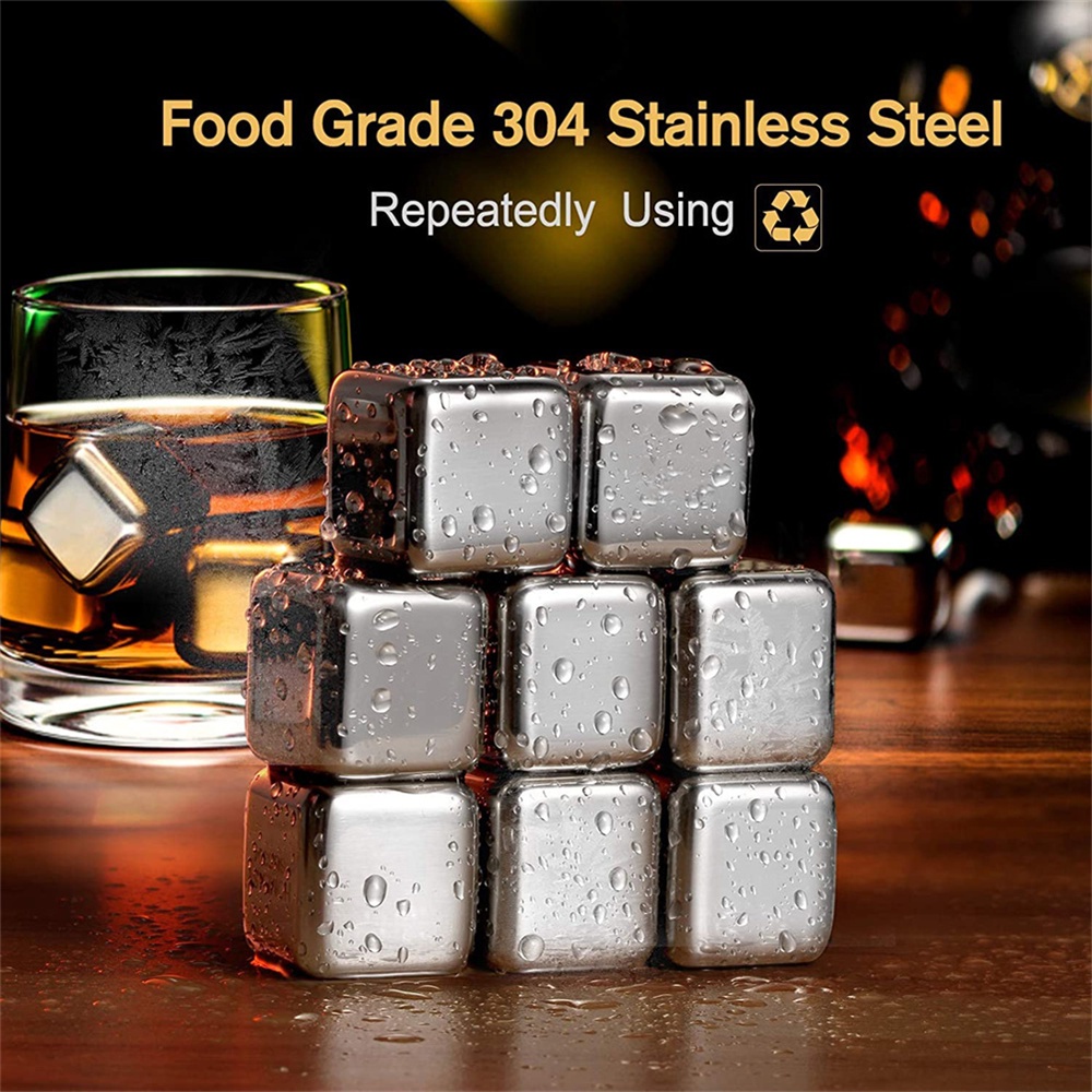 304 Stainless Steel Ice Cube Ice Wine Stone Ice Ball Whiskey Metal Ice ...