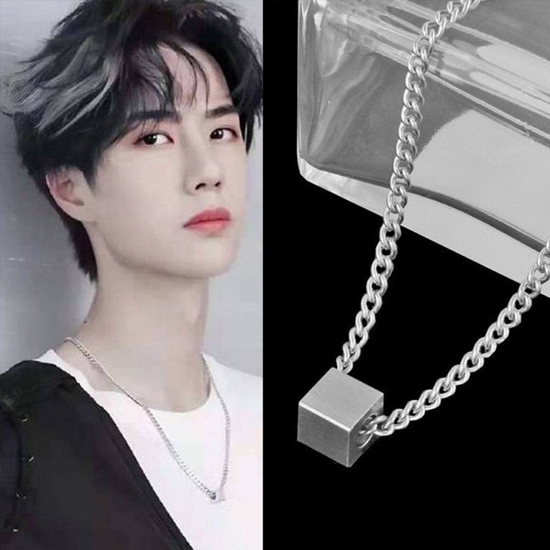 Stainless Steel Square Pendants Necklace for Men and Women Hip-Hop ...