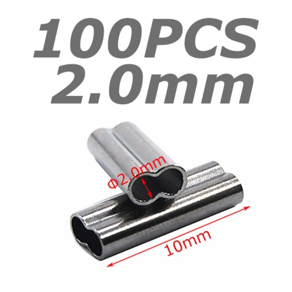 SEASONWIND Double Barrel Tube Black 100pcs Crimping Tube Fishing Tube ...
