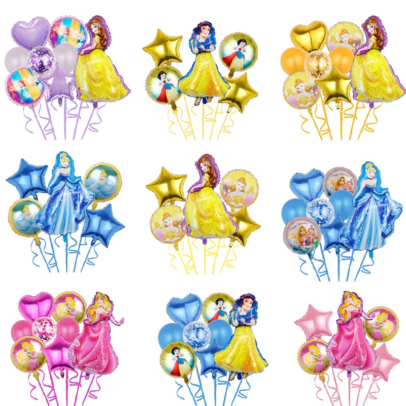 Disney Princess Theme Balloon Set Cute Snow White Cinderella Stockholm ...