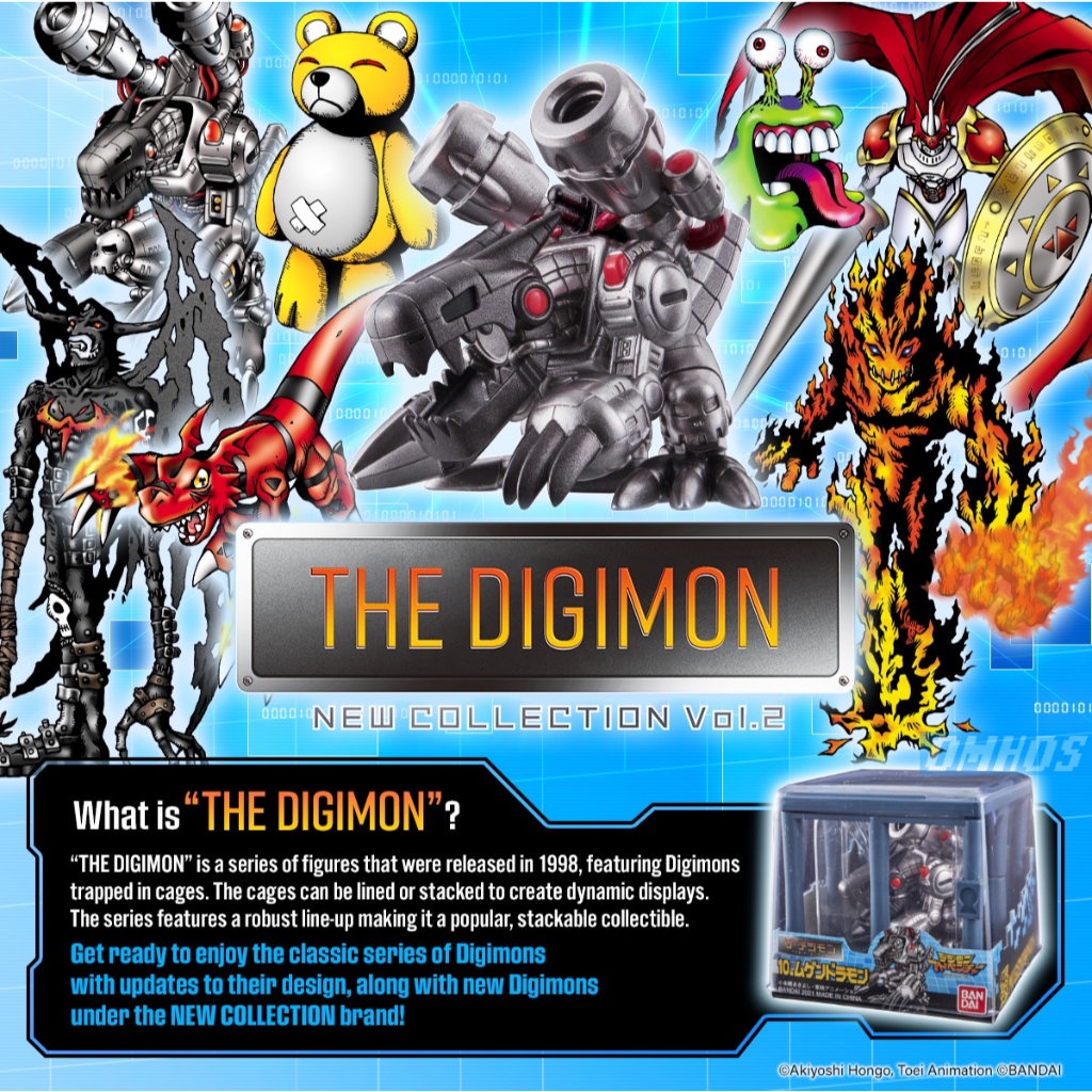 Bandai The Digimon New Collection Vol.2 Figure Cage Numemon Monzaemon ...