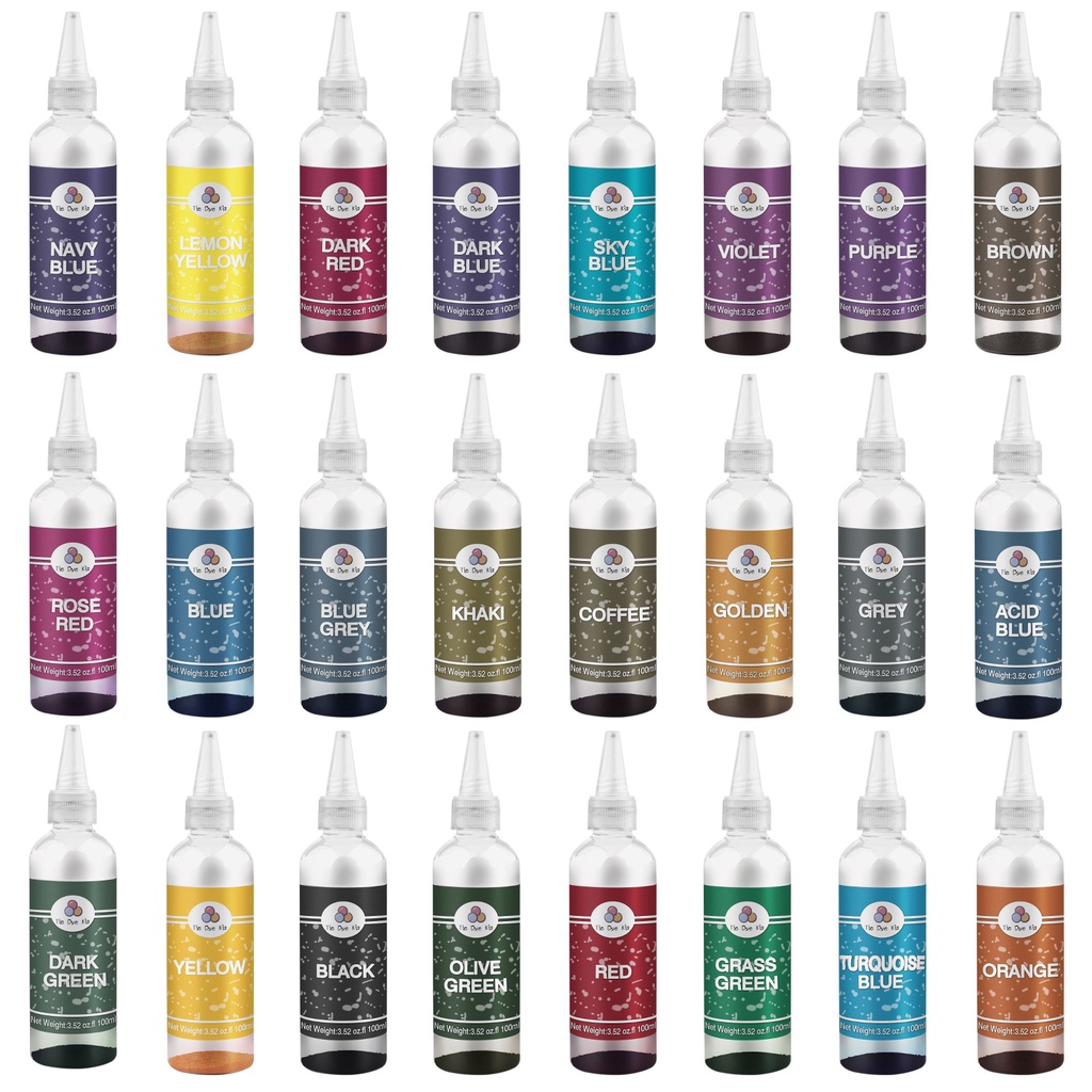 24 color 2g Dye Fabric Dyes Textile Dyeing DIY Garment Tie Dyeing ...