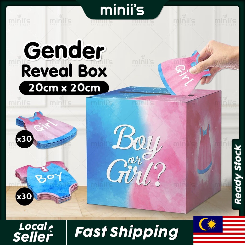 MINIIS PARTY Gender Reveal Box Gender Reveal Game Gender Reveal Party ...