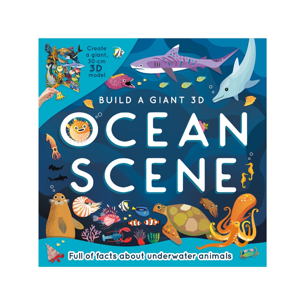 Ocean Scene Giant 3D Model & Book For Kids to Learn About Sea Animals ...