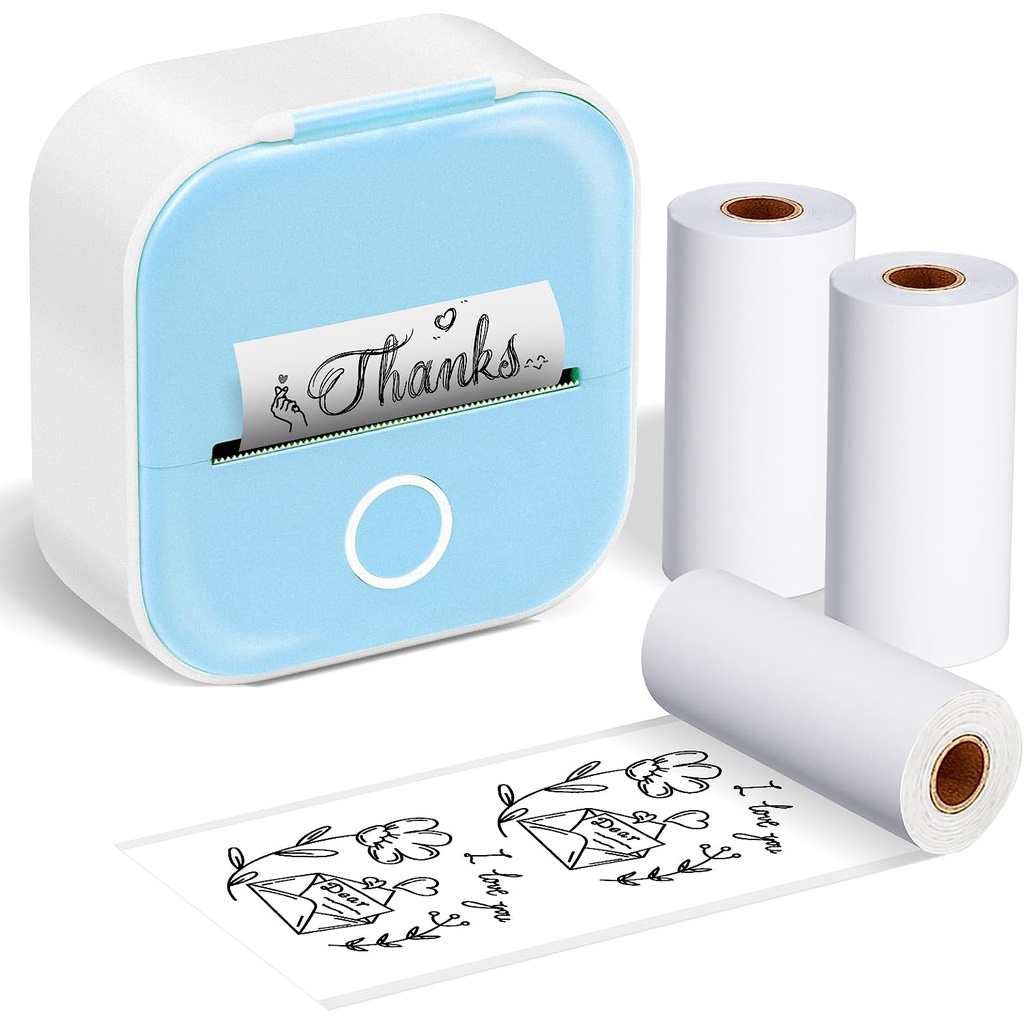 Mini Pocket Sticker Printer-Bluetooth Pocket Thermal Printer-Portable ...