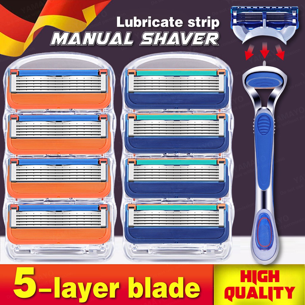 Razor Blades Handle Compatible with Gillette Fusion 5 and Refill ...