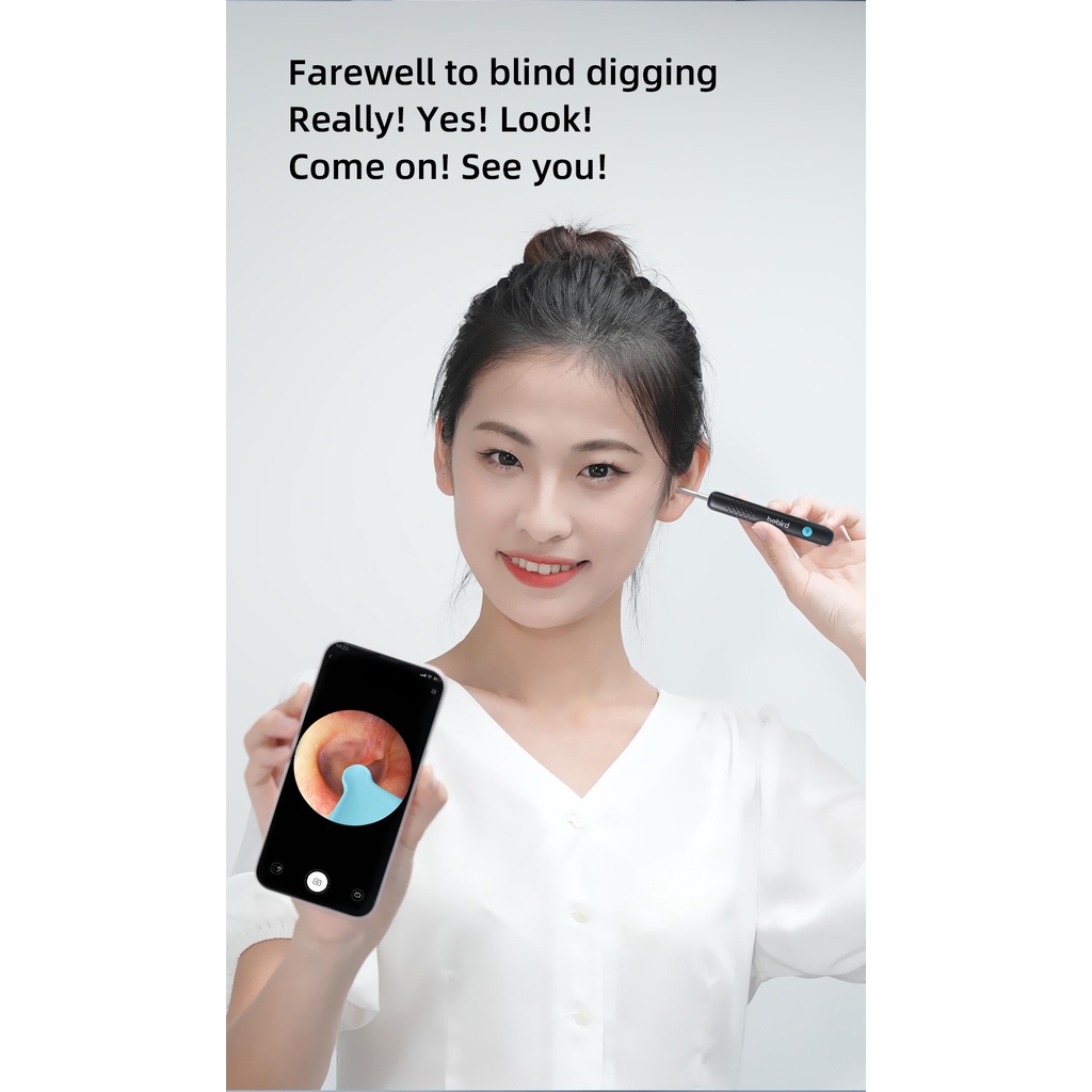 Bebird R1+ Ear Wax Removal Cleaner with 3.5mm Ear Camera 6 LED Lights ...