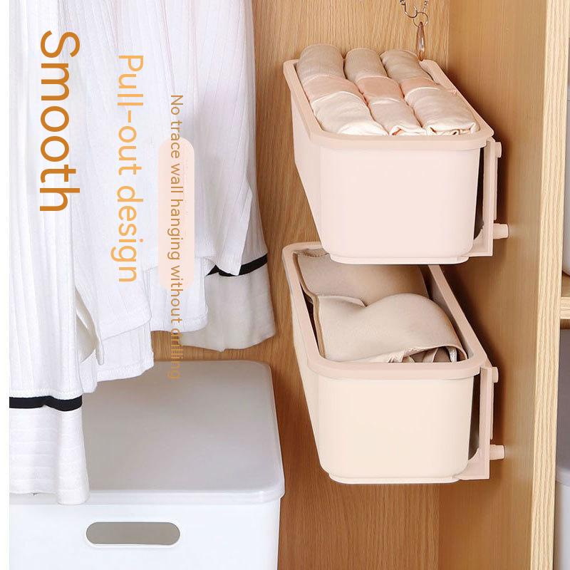 Wardrobe Room Pull-Out Storage Box Bathroom Non-Perforated Cracks ...