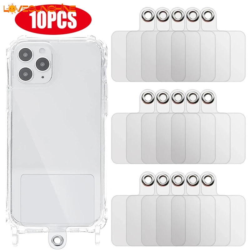 10/3PCS Universal Detachable Transparent Mobile Phone Lanyard Patch ...