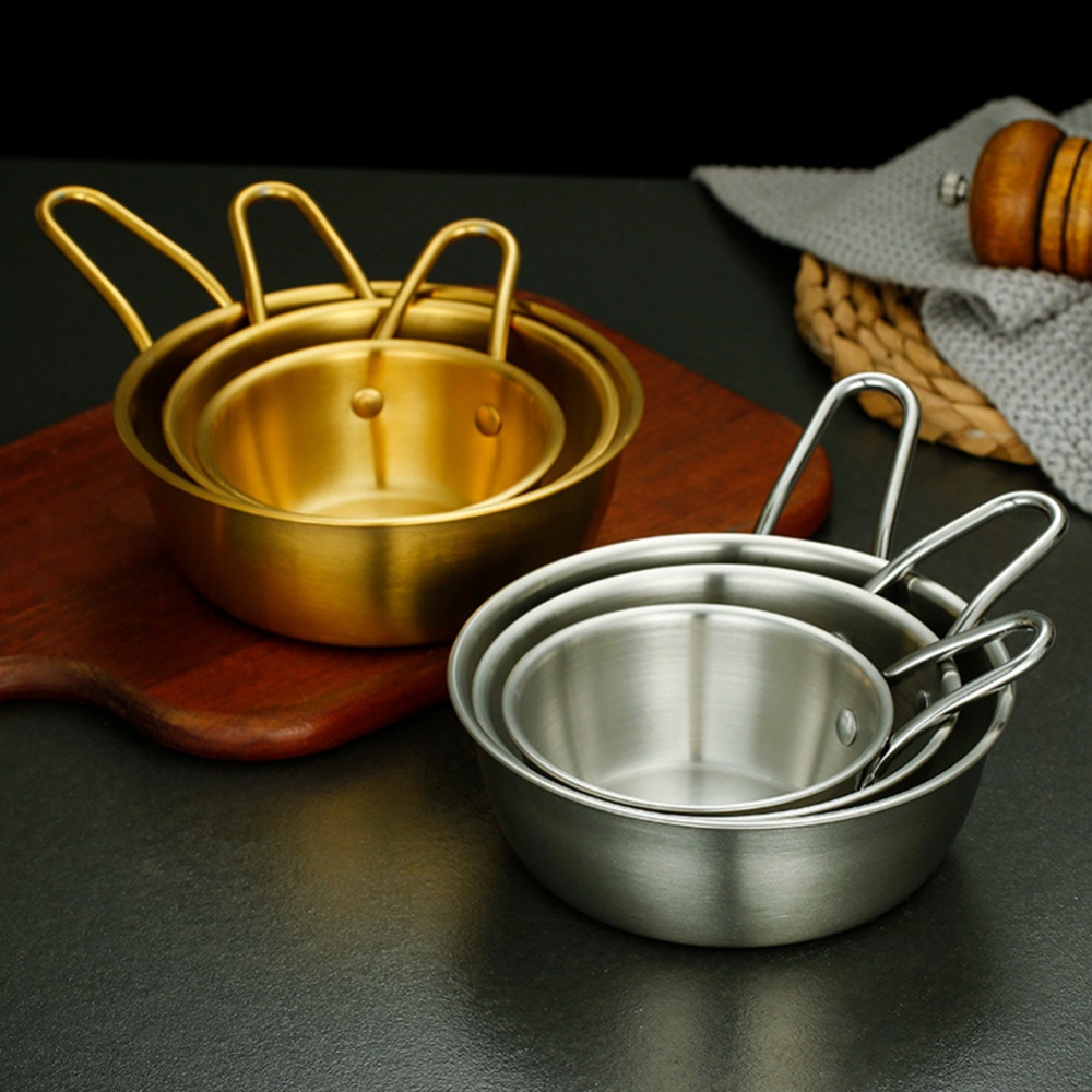 Korean Traditional 304 Stainless Steel Rice Wine Bowl with Handle Ideal ...