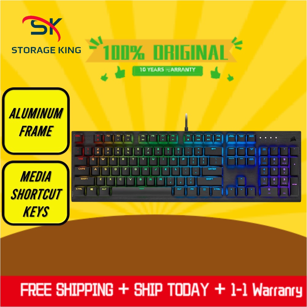 CORSAIR K60 Pro RGB / Red LED / Tenkeyless TKL / Full Size Backlit ...