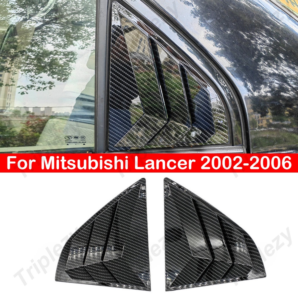 2PCS Carbon Fiber Style Car Rear Window Quarter Shutter Side Vent ...