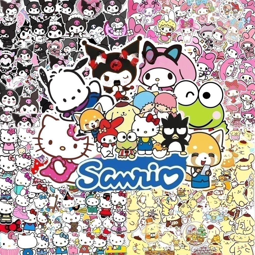 200/120/100/60PCS Mixed Cartoon Sanrio Stickers Cute Hello Kitty ...