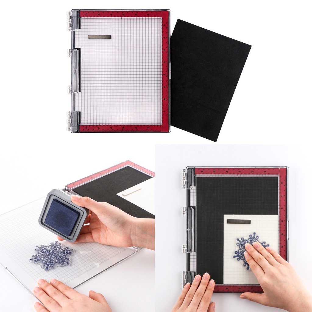 8.5x10 inch Stamping Platform with Bar Magnet Foam Pad Stamping ...