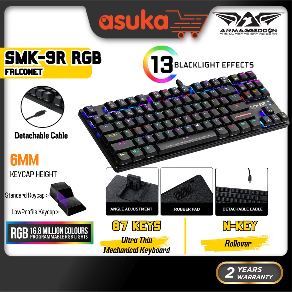 Armaggeddon SMK-9R RGB Falconet Outemu Black Switch / Blue Switch / Red Switch Mechanical ...