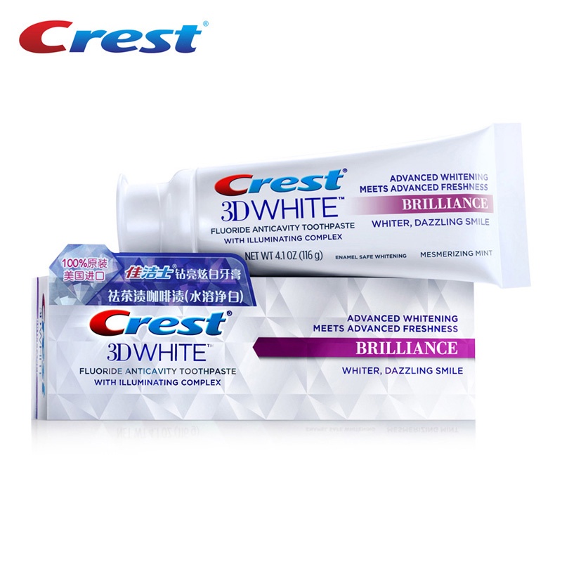 Crest 3D White Advanced Freshness Oral Hygiene Teeth Whitening Gum Care ...
