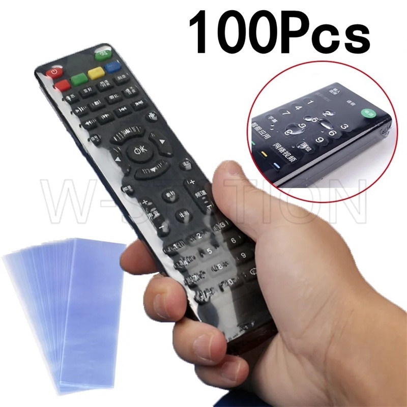 100 PCS Small Shrink Remote Control Wrap Bags/ Clear PVC Heat Shrink ...